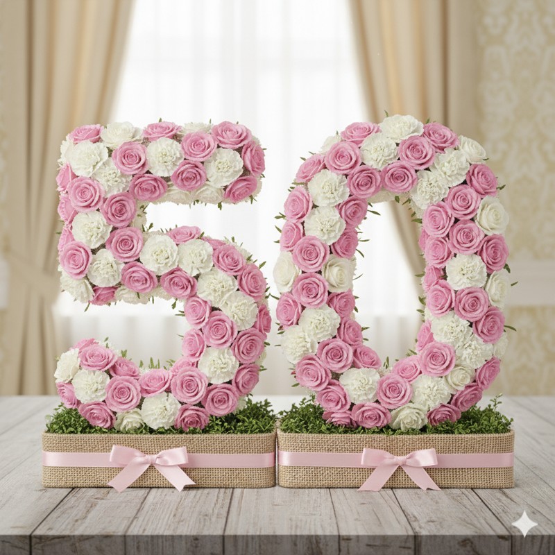 Buy Bouquet of 50 Arrangement Pink - RS.5999